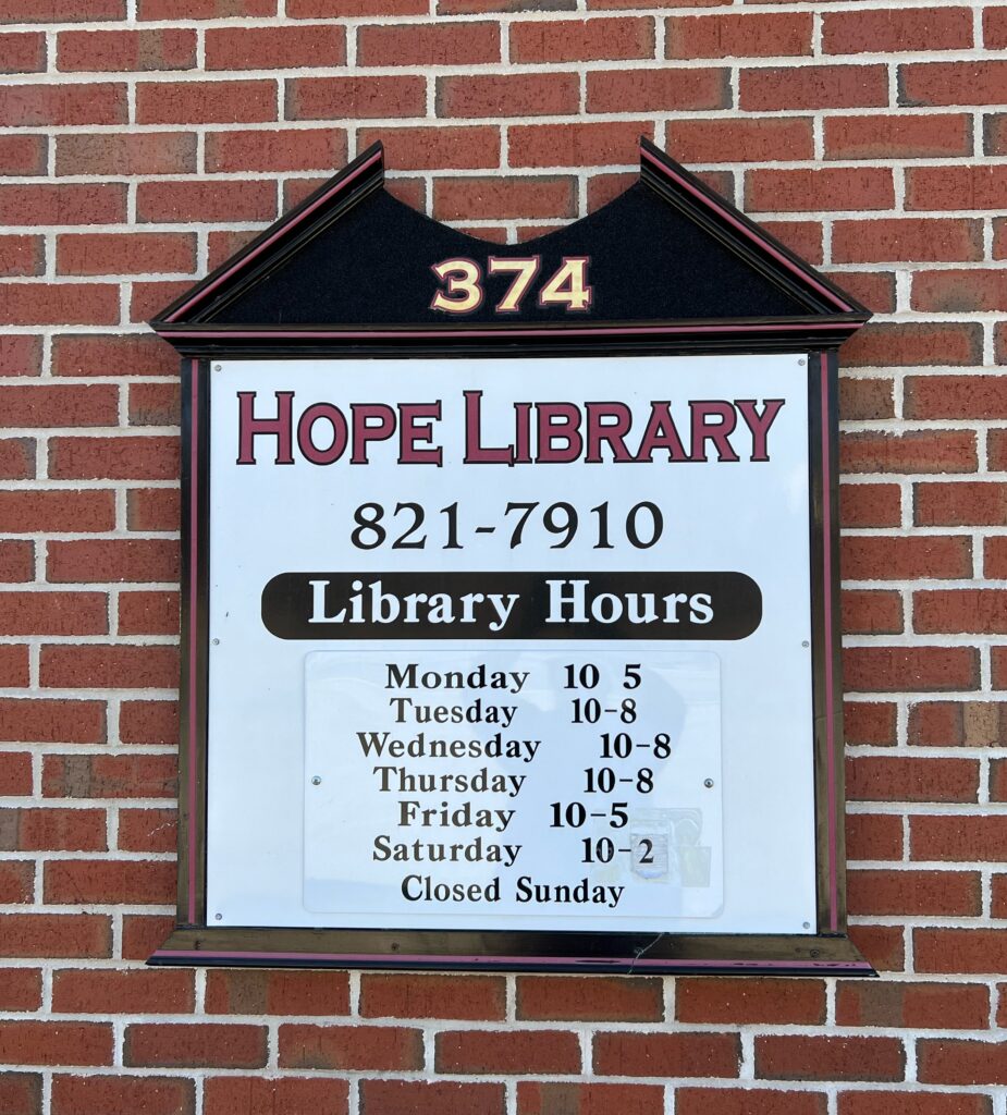 Contact Hope Library | Hope, Rhode Island